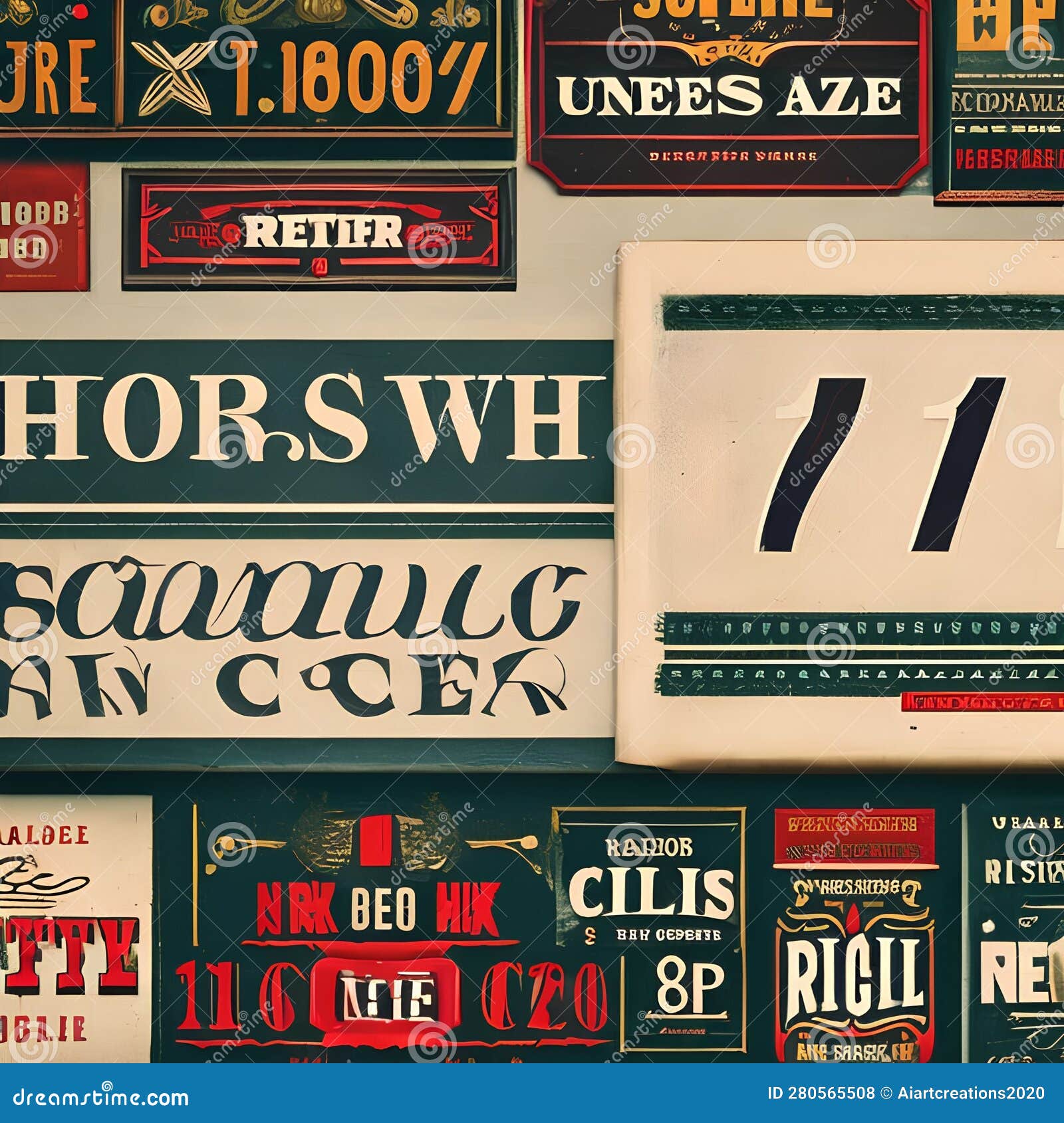 1767 Vintage Retro Typography: A Retro And Vintage-inspired Background ...