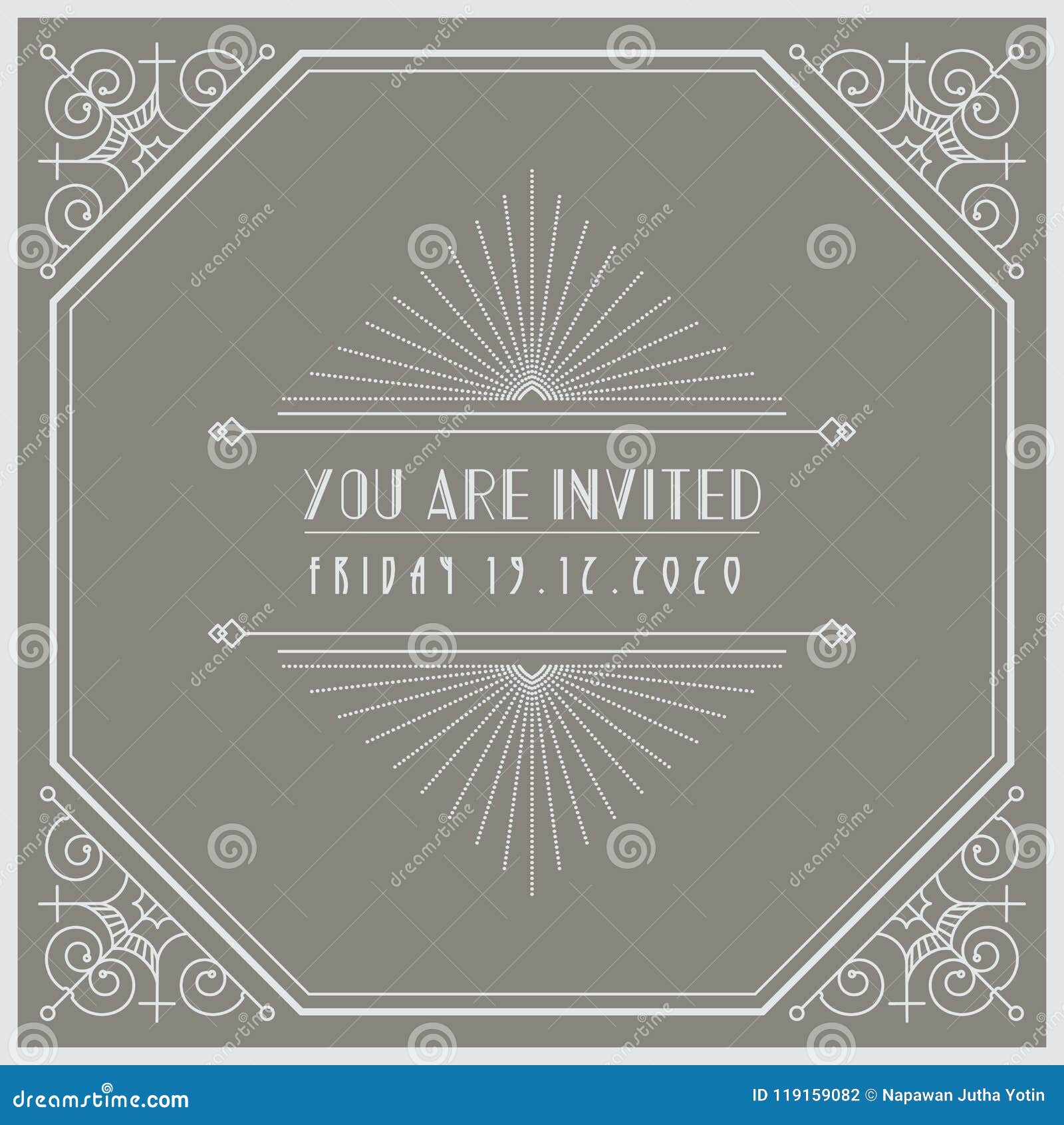 Vintage and Retro Vector Invitation . Stock Vector - Illustration of ...