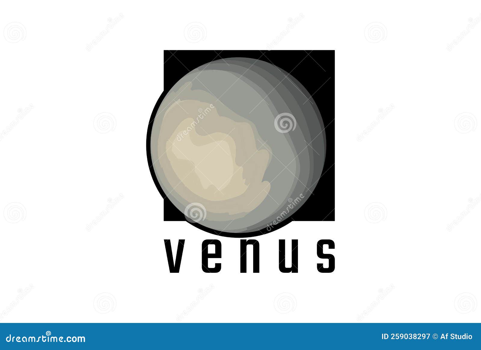 Vintage Retro Venus Planet Symbol for Space Science Logo Design Vector ...