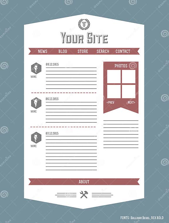 Web site with chaplet stock vector. Illustration of element - 30150157