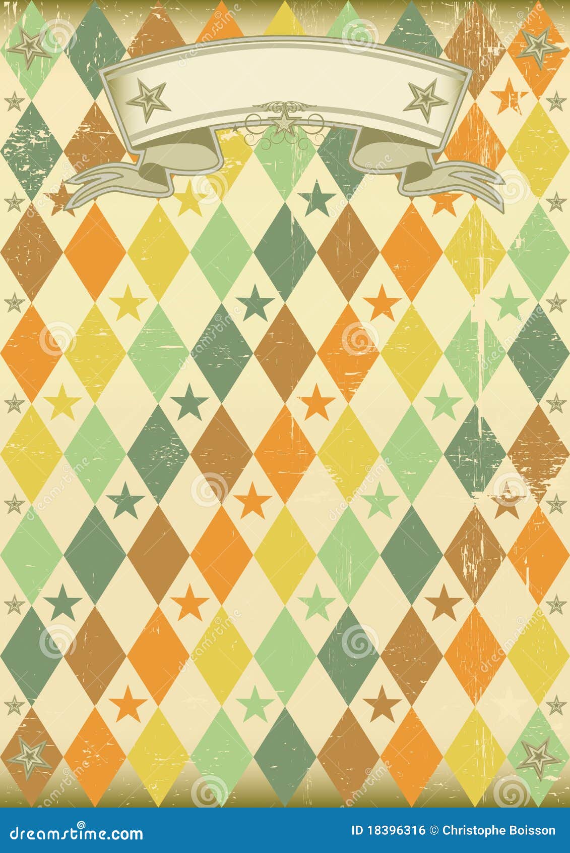 Vintage Rhombus Pattern Poster Stock Illustration - Illustration of ...