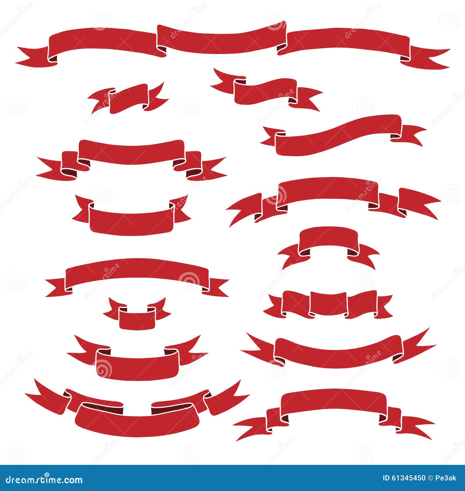 Vintage ribbon banners set stock vector. Illustration of background ...