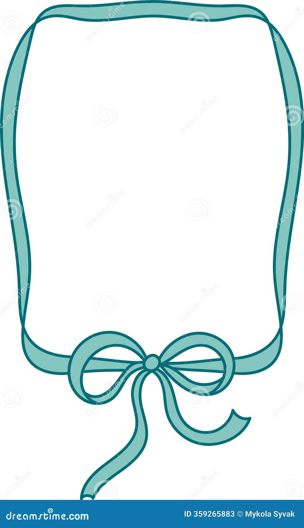 Vintage Ribbon Rectangle Frame with Bows Stock Illustration ...