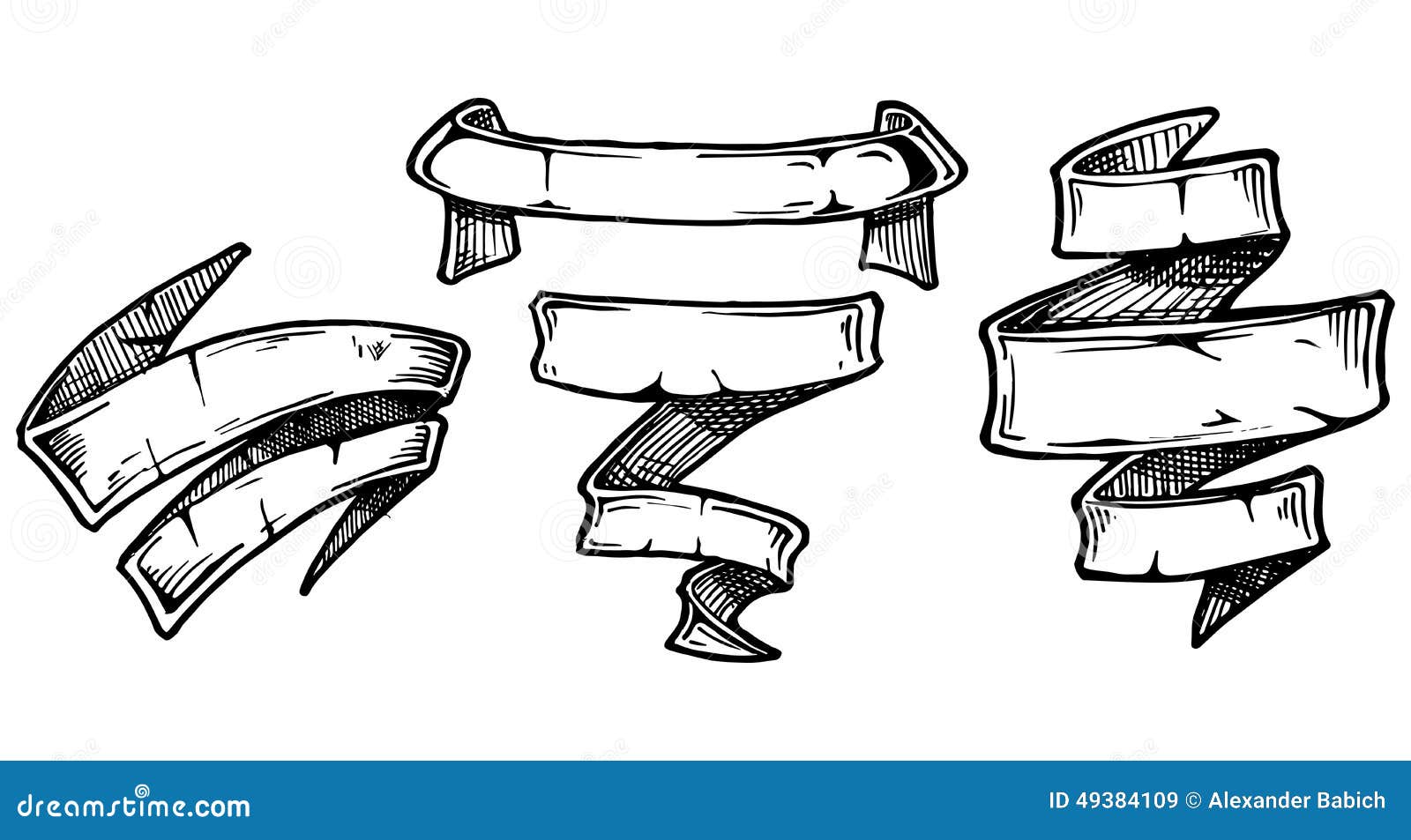 Vintage ribbon stock vector. Illustration of graphic - 49384109