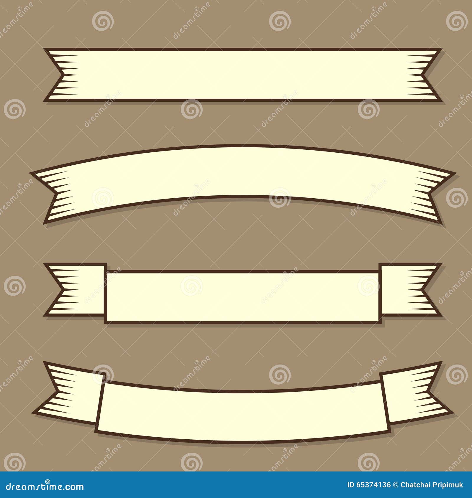 Vintage ribbon, vector stock vector. Illustration of drawing - 65374136