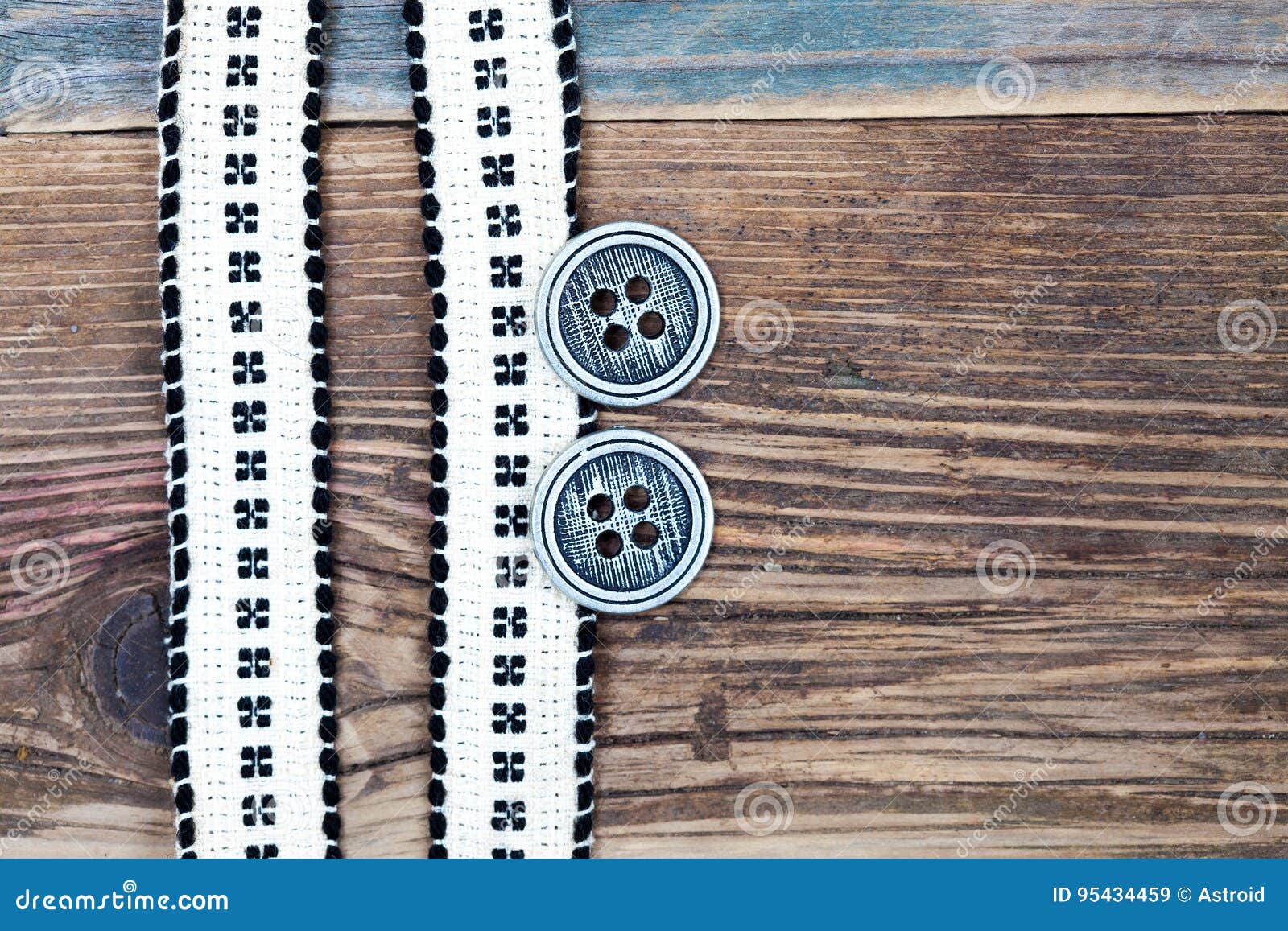 Vintage Ribbons with Embroidered Pattern and Ancient Classical B Stock ...