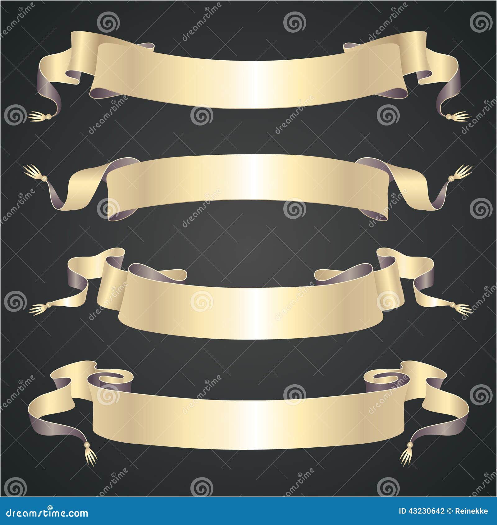 Vintage ribbons stock vector. Illustration of decorative - 43230642