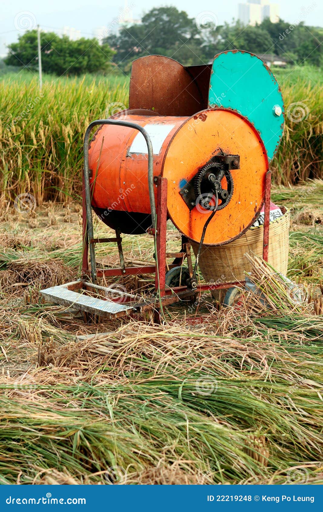 Vintage rice wood machine stock photo. Image of machine - 22219248