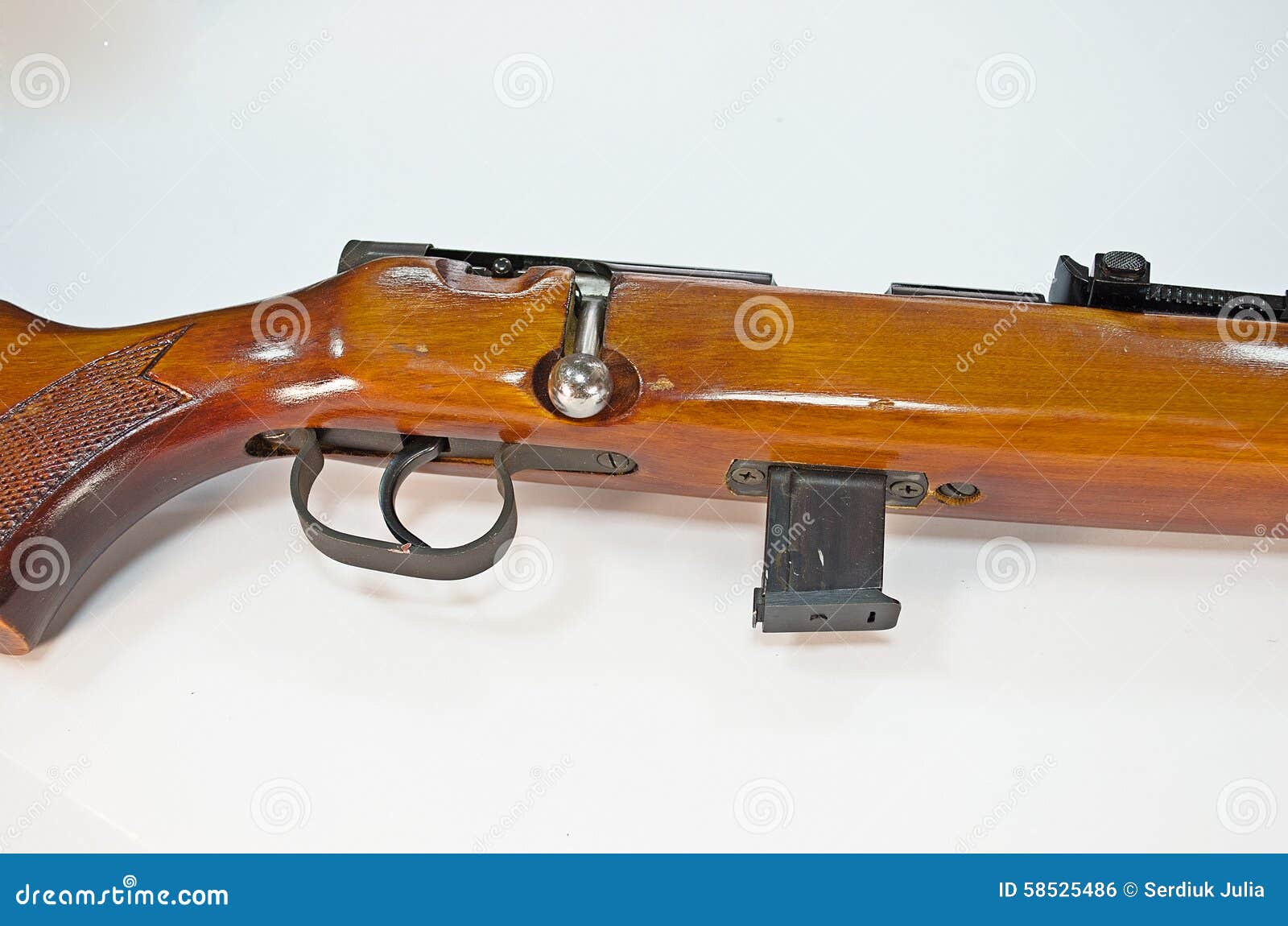Vintage Rifle in a Cropped Image Stock Photo - Image of compact ...