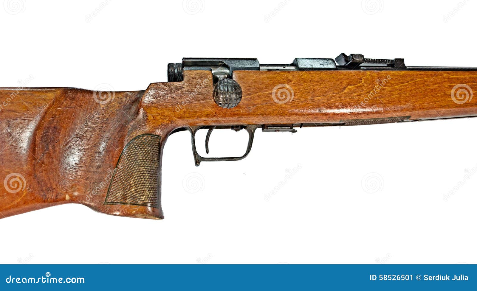 Vintage Rifle in a Cropped Image Stock Image - Image of caliber ...