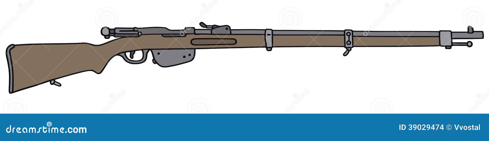 Vintage rifle stock vector. Illustration of weapon, cartoon - 39029474