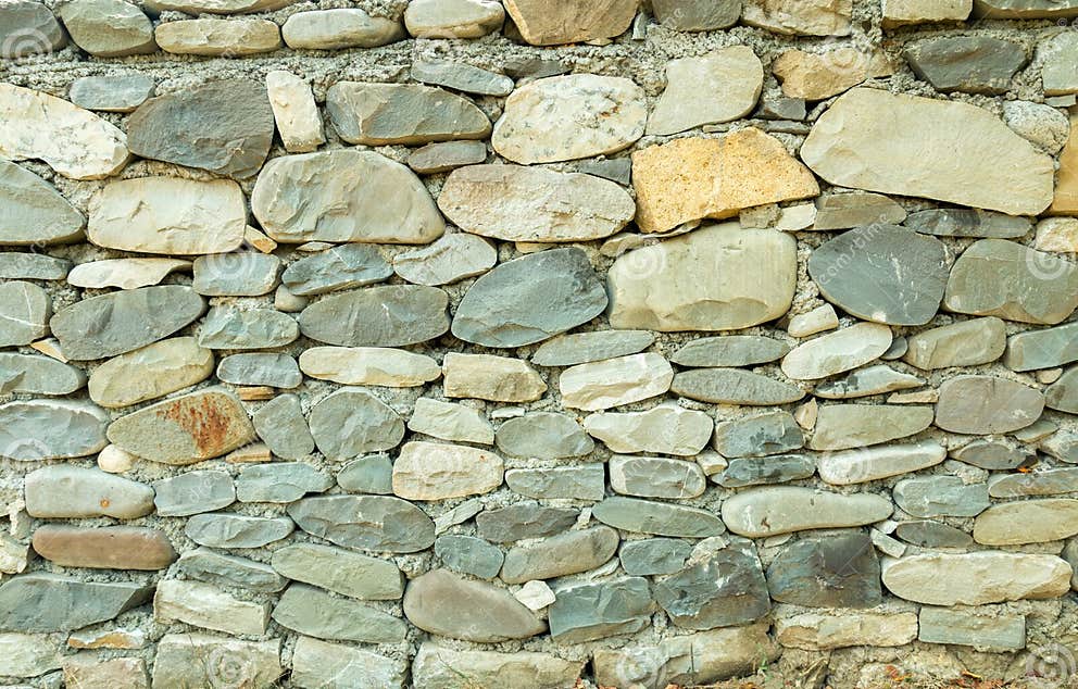 Vintage River Stone Wall Texture for Your Background. Stock Image ...