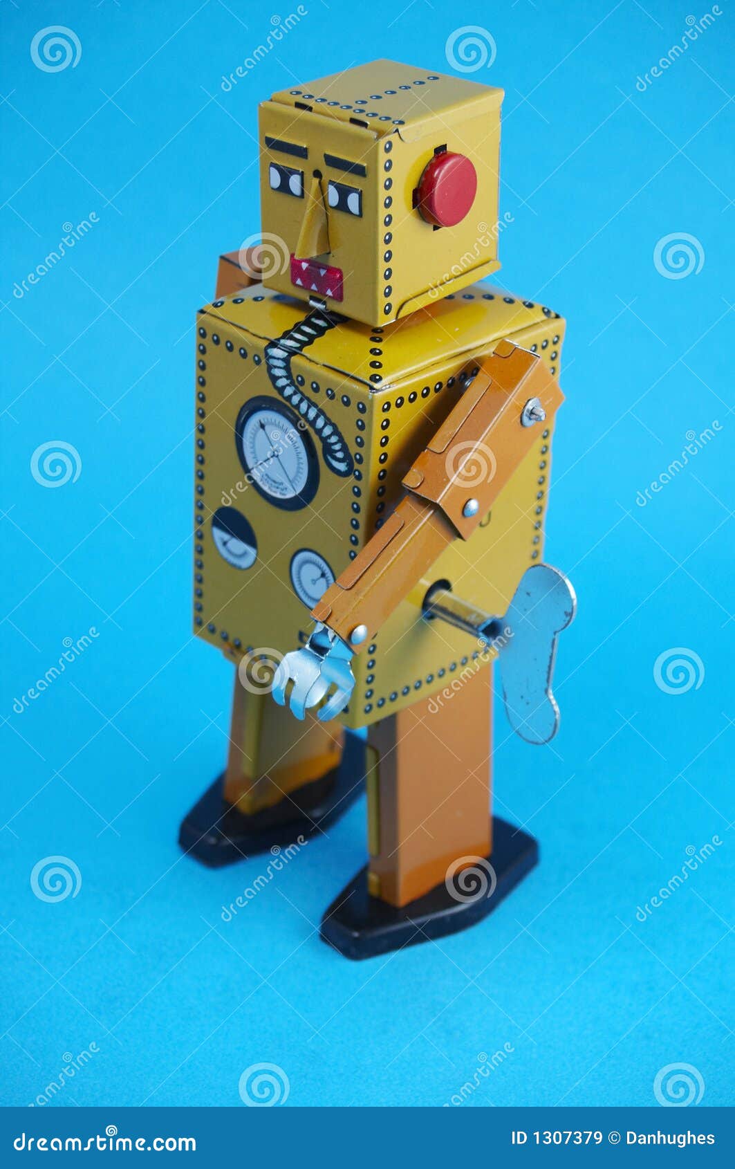 Vintage Robot stock image. Image of science, yellow, retro - 1307379