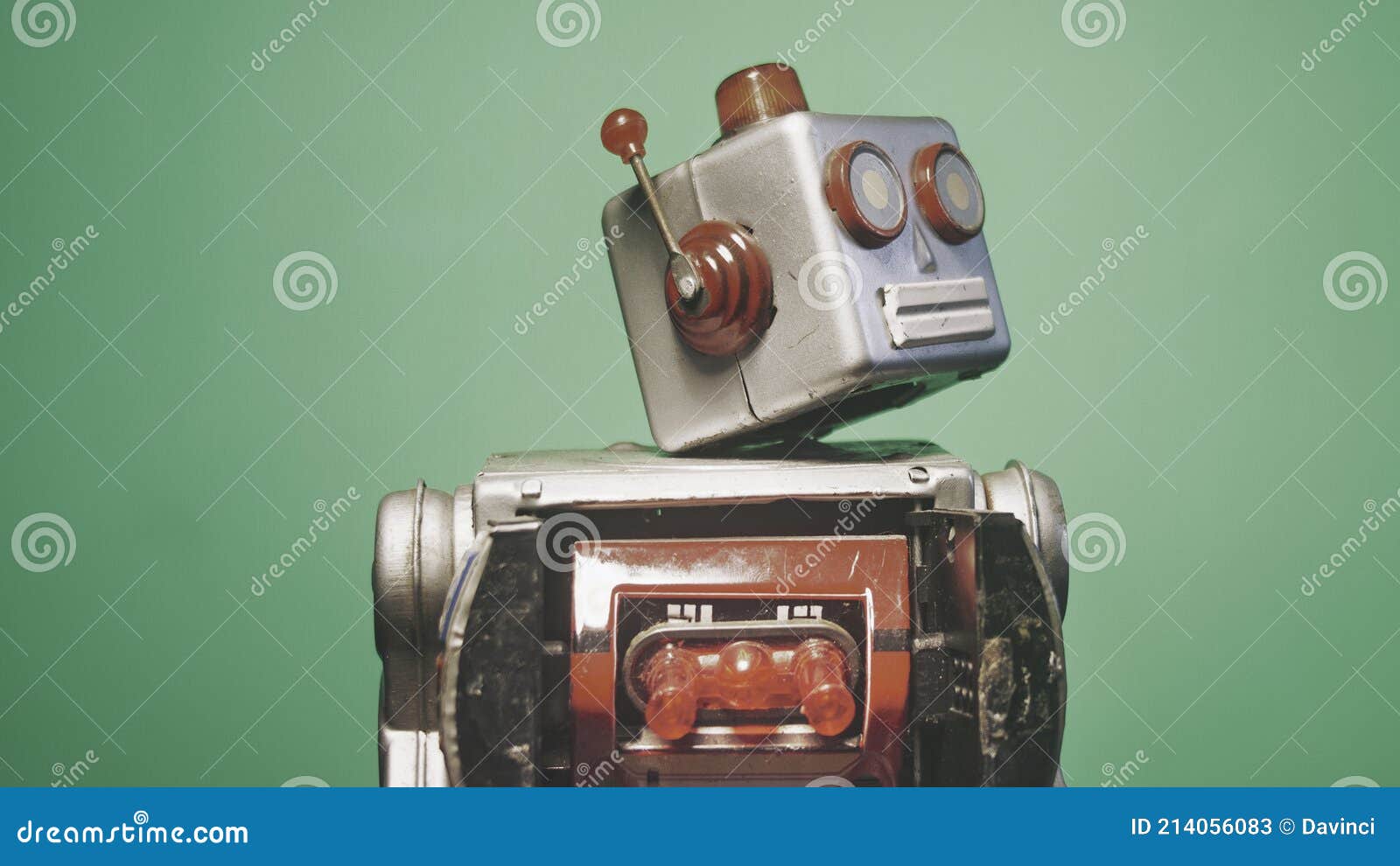 Vintage Robot Looking Around Stock Image - Image of funny, robotic ...