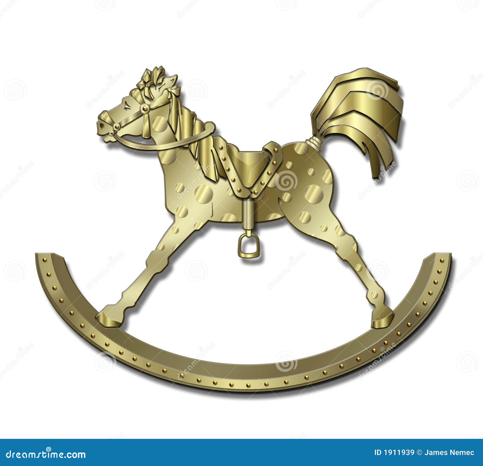 Vintage Rocking Horse stock illustration. Illustration of toys - 1911939
