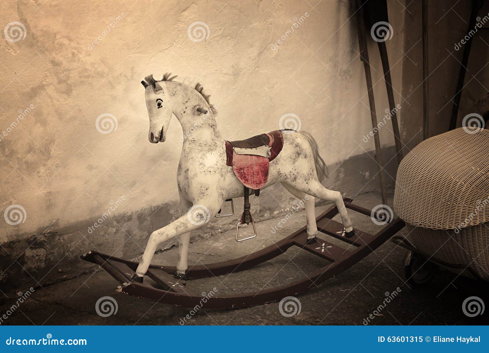 Vintage Rocking Horse stock image. Image of sticks, rustic - 63601315