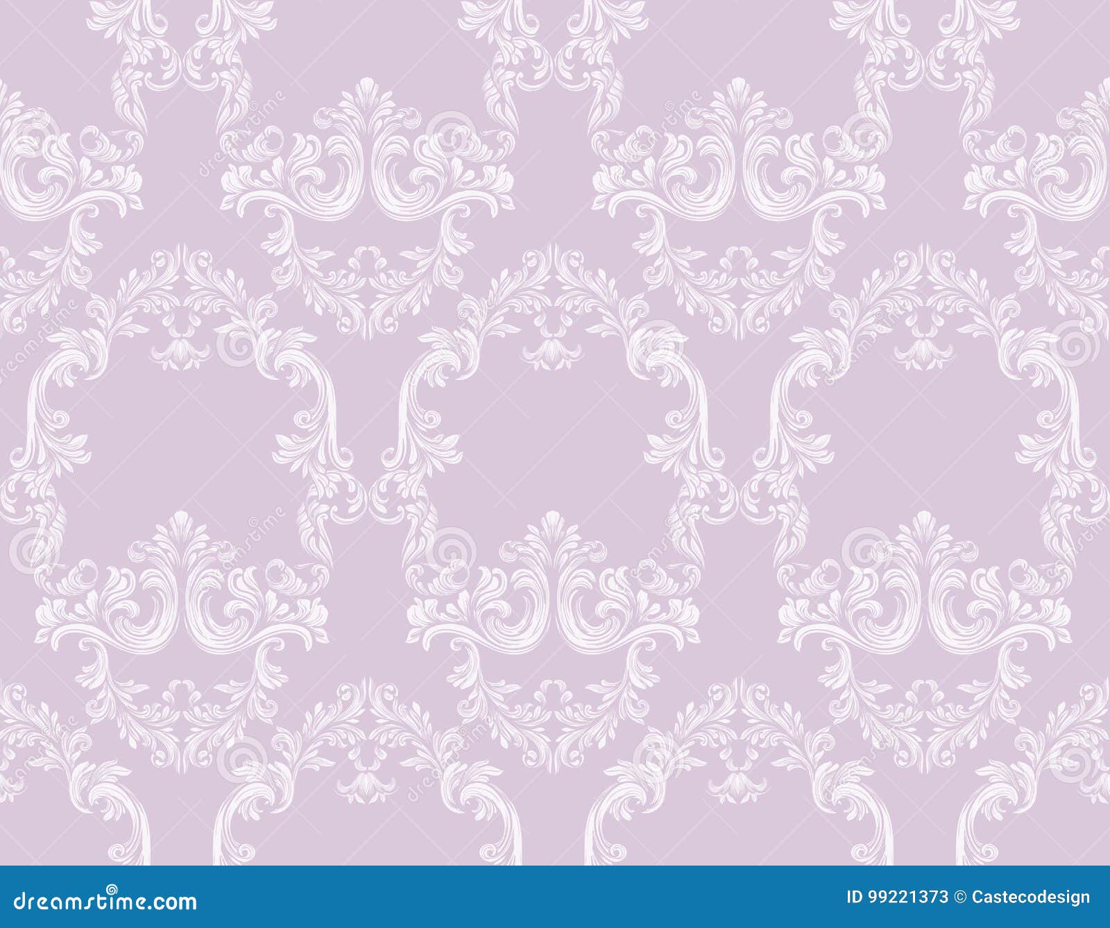 Vintage Rococo Frame In Pink Cartoon Vector | CartoonDealer.com #17735863