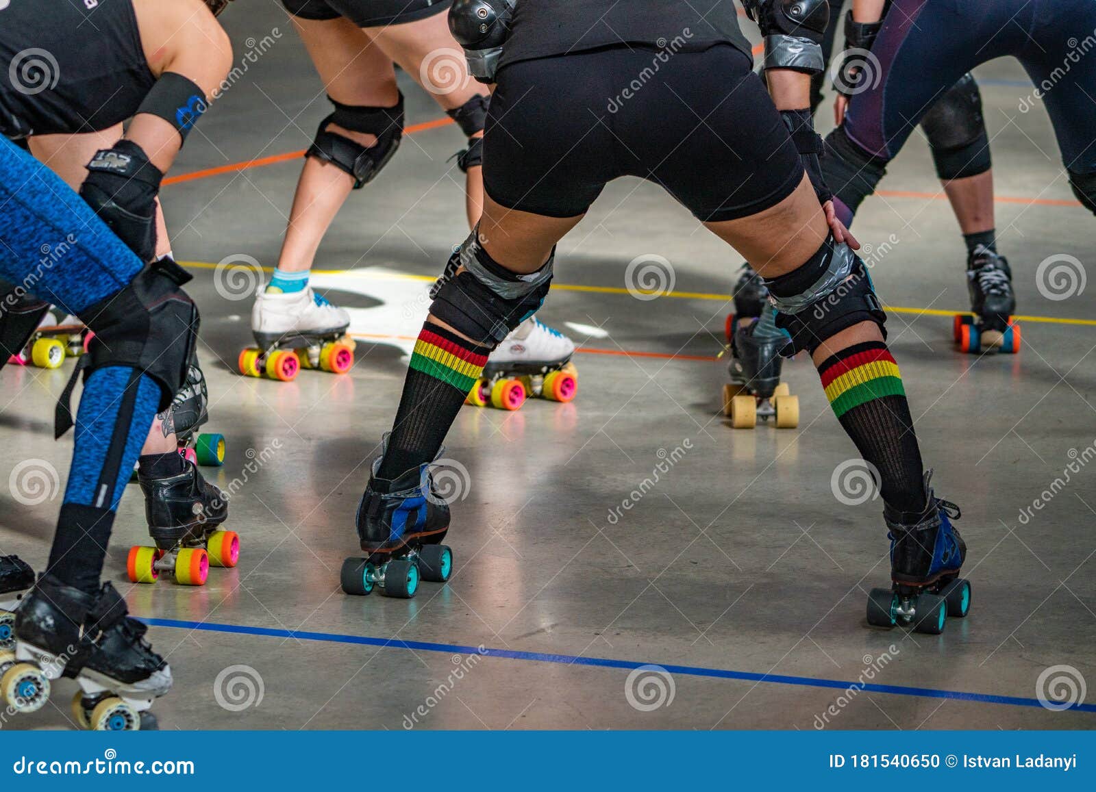 Roller Skates on a Roller Derby Stock Photo - Image of fashion, extreme ...