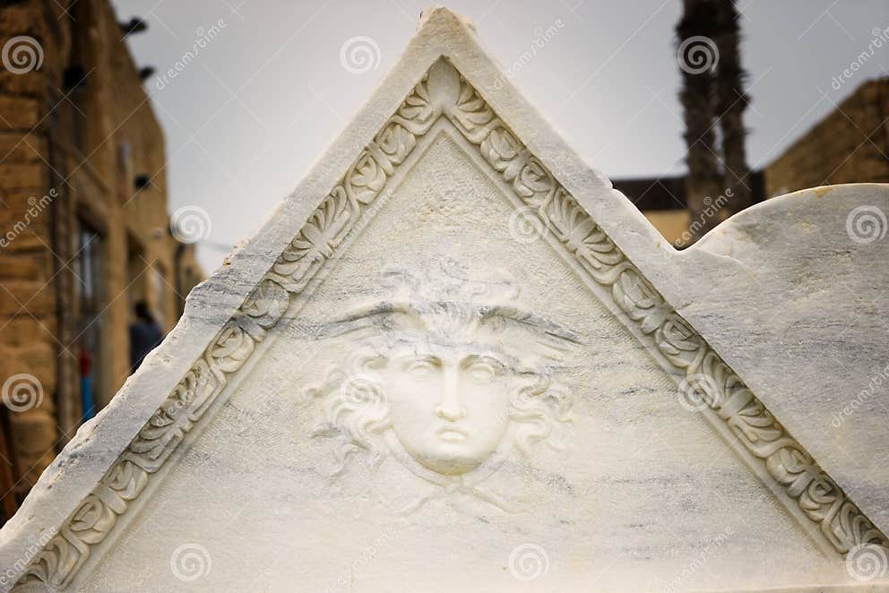 Vintage Roman Period Sarcophagi Caesarea Israel Editorial Photography
