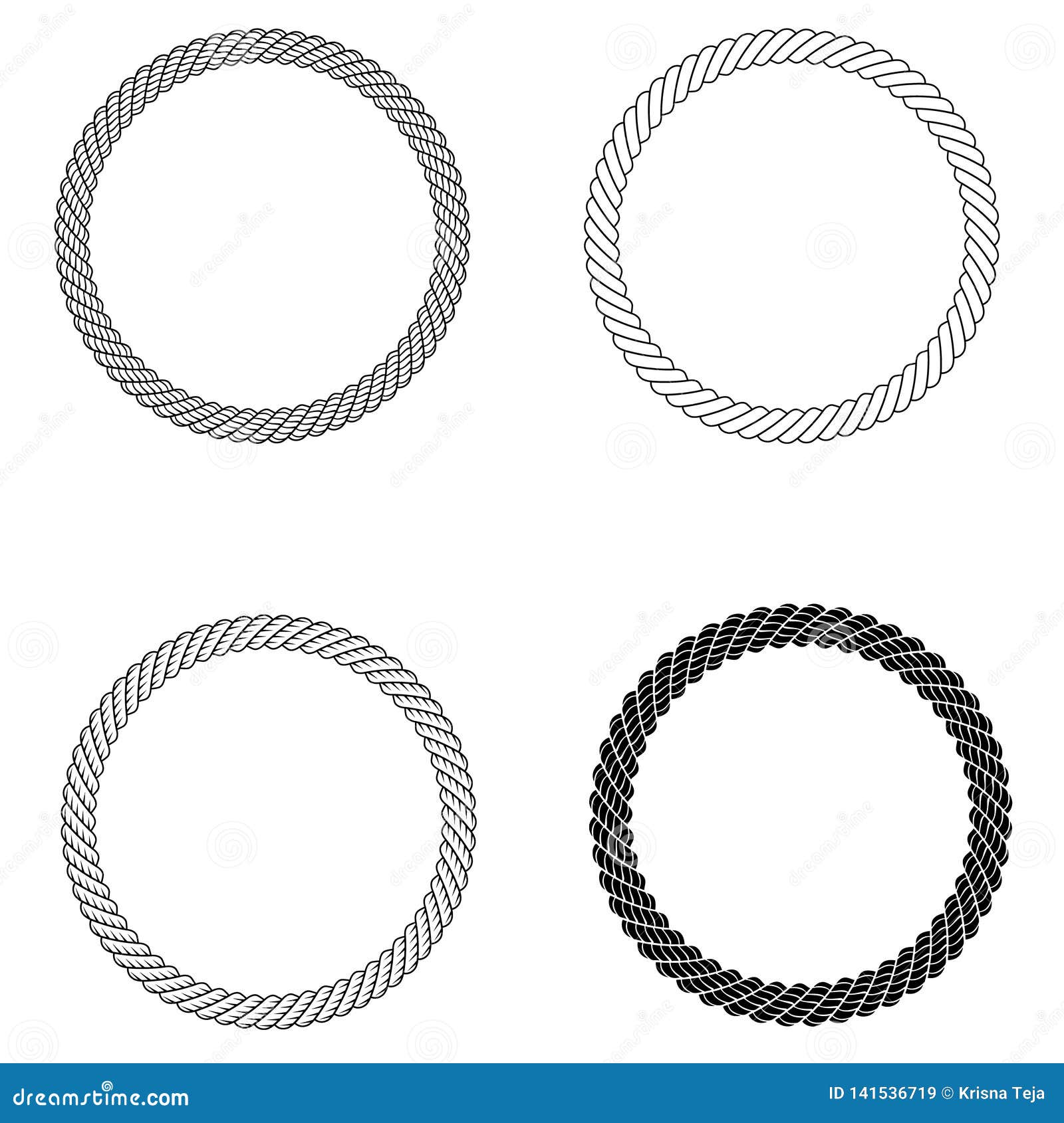 Vintage Rope Border Frame In Vector | CartoonDealer.com #143941099