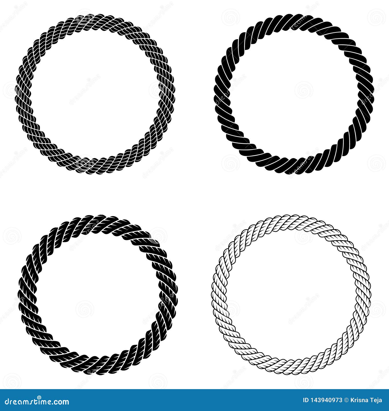 Vintage Rope Border Frame In Vector | CartoonDealer.com #143941099