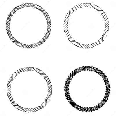 Vintage Rope Border Frame in Vector Stock Vector - Illustration of ...