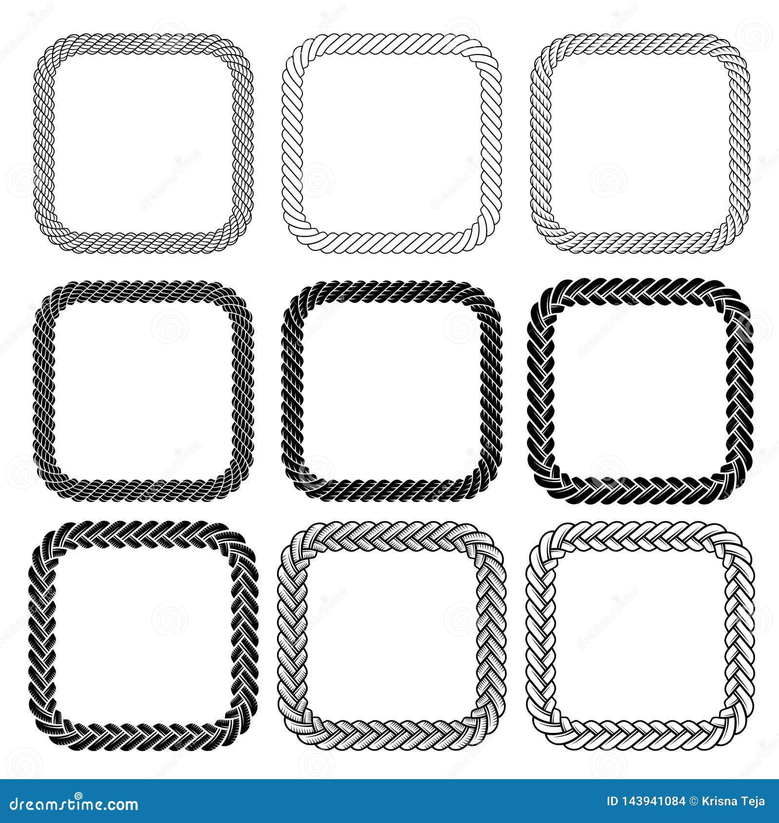 Vintage Rope Border Frame In Vector For Your Framed Design ...