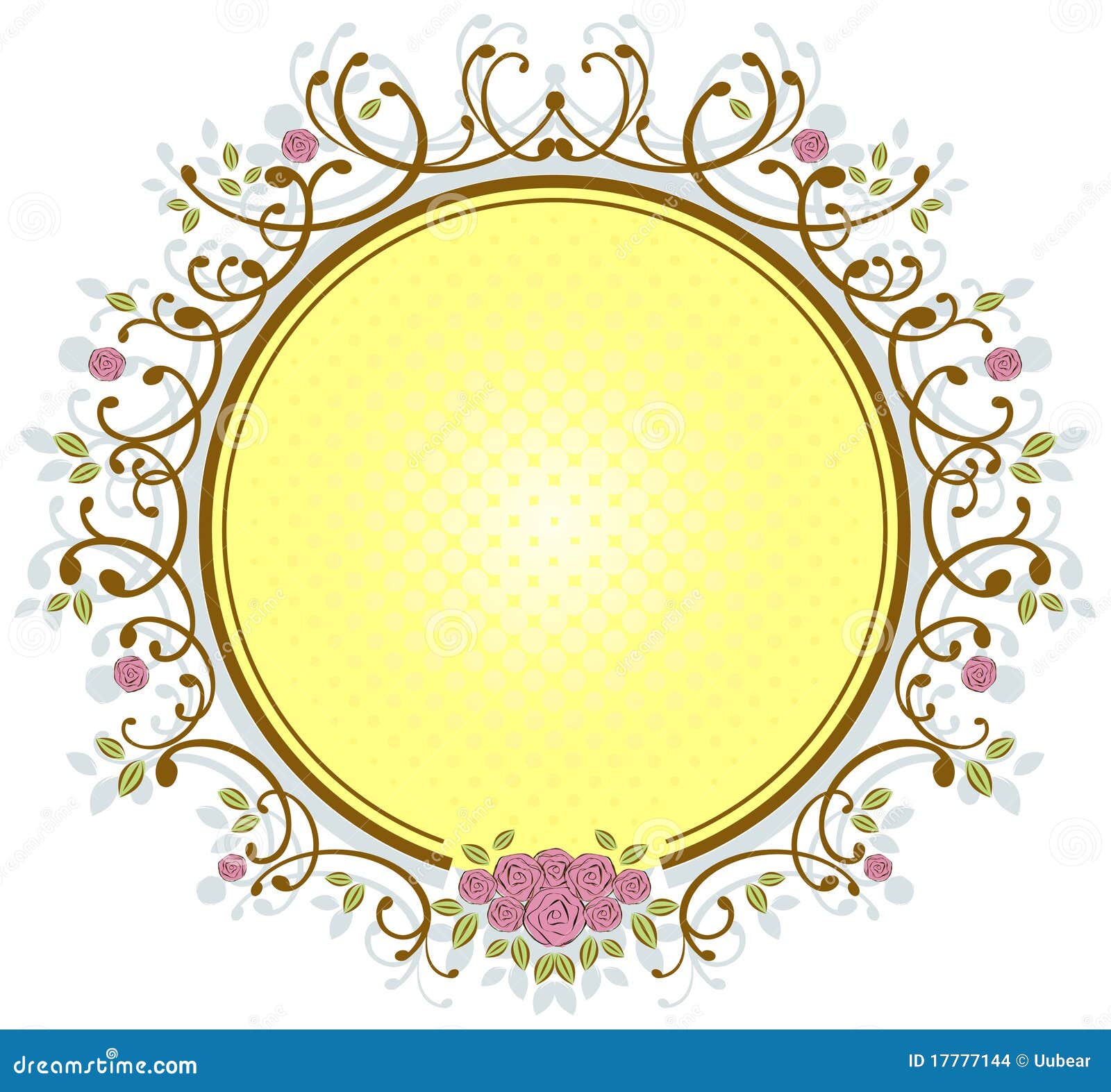 Vintage rose frame stock vector. Illustration of deco - 17777144