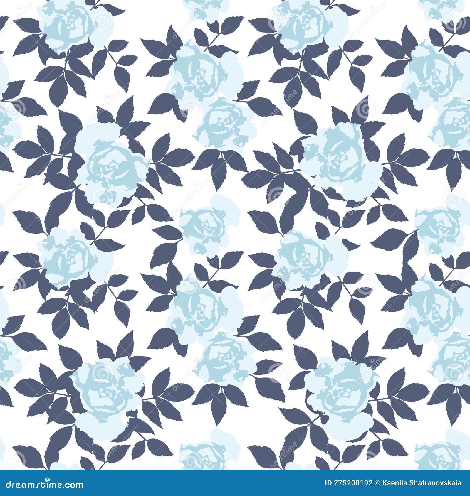 Vintage Roses Vector Seamless Pattern Stock Vector - Illustration of ...