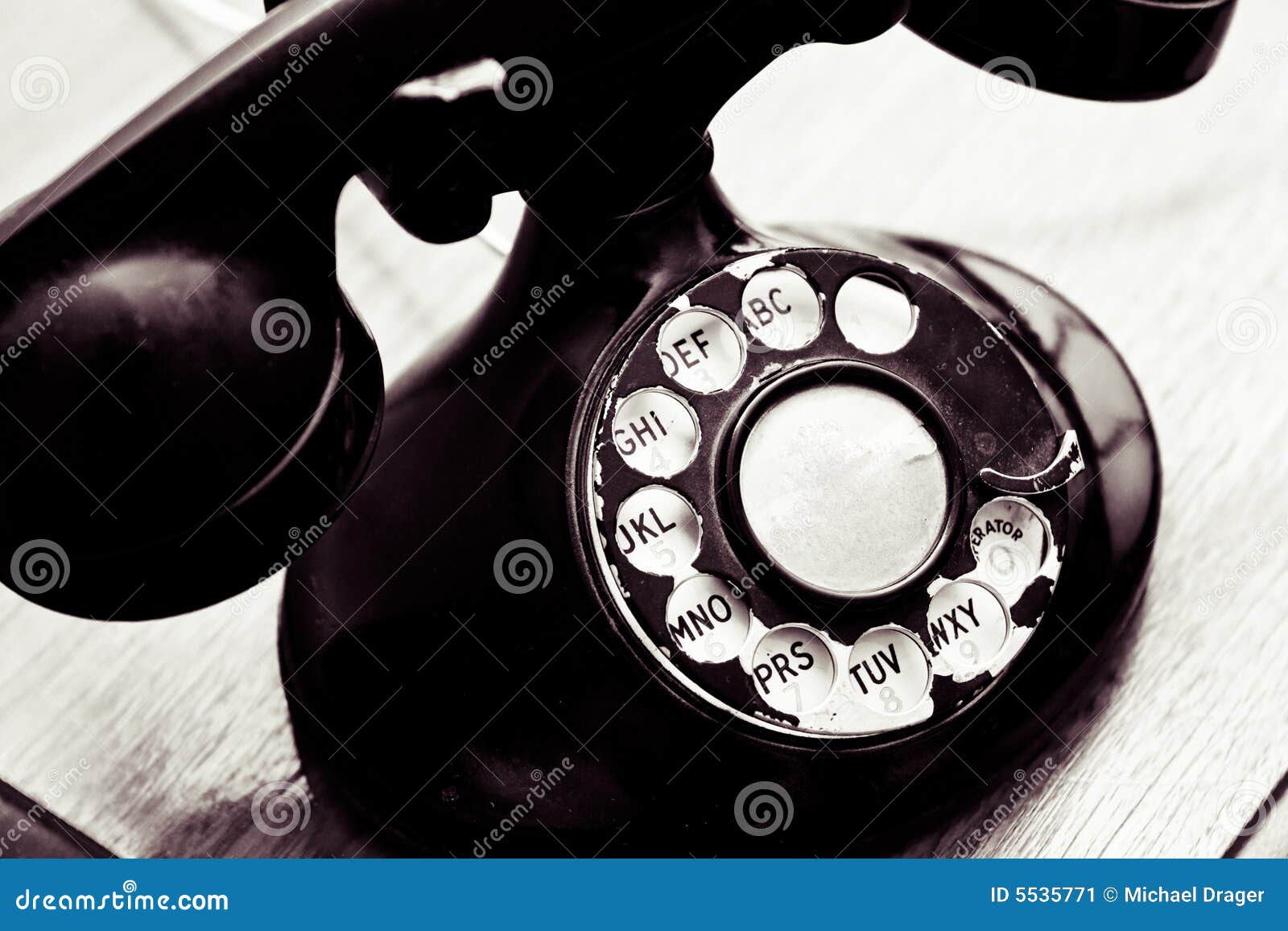 Old Vintage Red Rotary Dial Phone Close Up Toned Sinister Creepy Colors ...