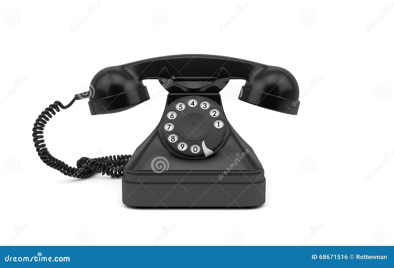 Rotary Dial Operated Telephone Icon Or Symbol Cartoon Vector ...
