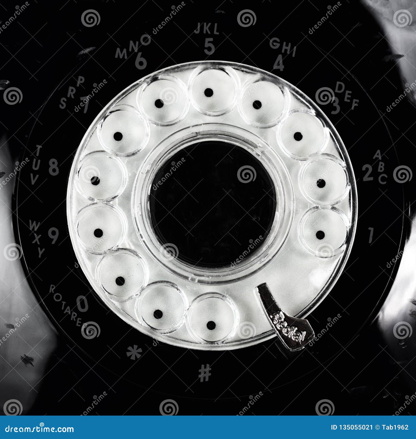 Vintage Rotary Dial Phone in Close Up View Stock Image - Image of ...