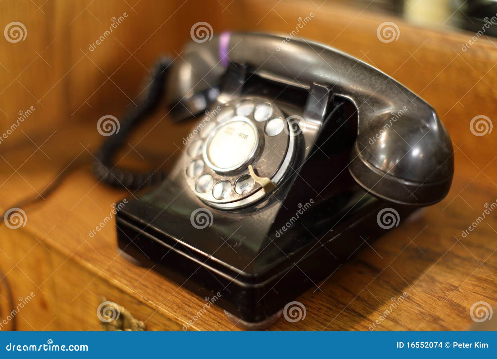 Old Vintage Red Rotary Dial Phone Close Up Toned Sinister Creepy Colors ...