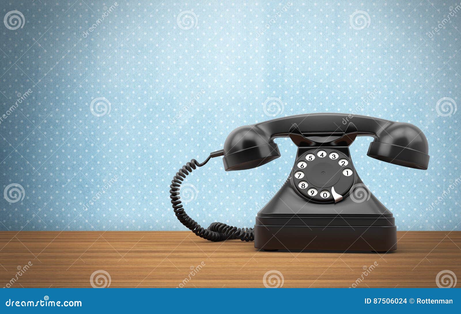 Vintage rotary phone stock illustration. Illustration of receiver ...