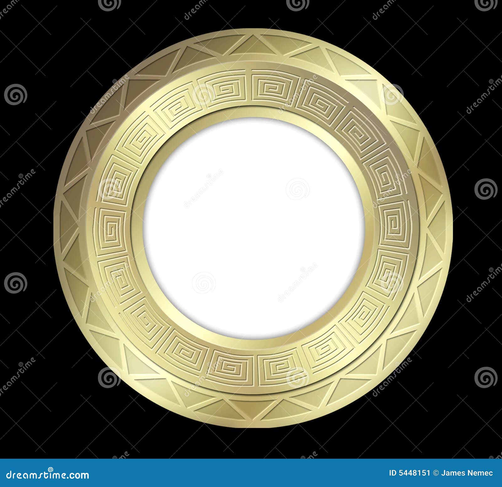 Vintage Round Frame stock illustration. Illustration of metal - 5448151