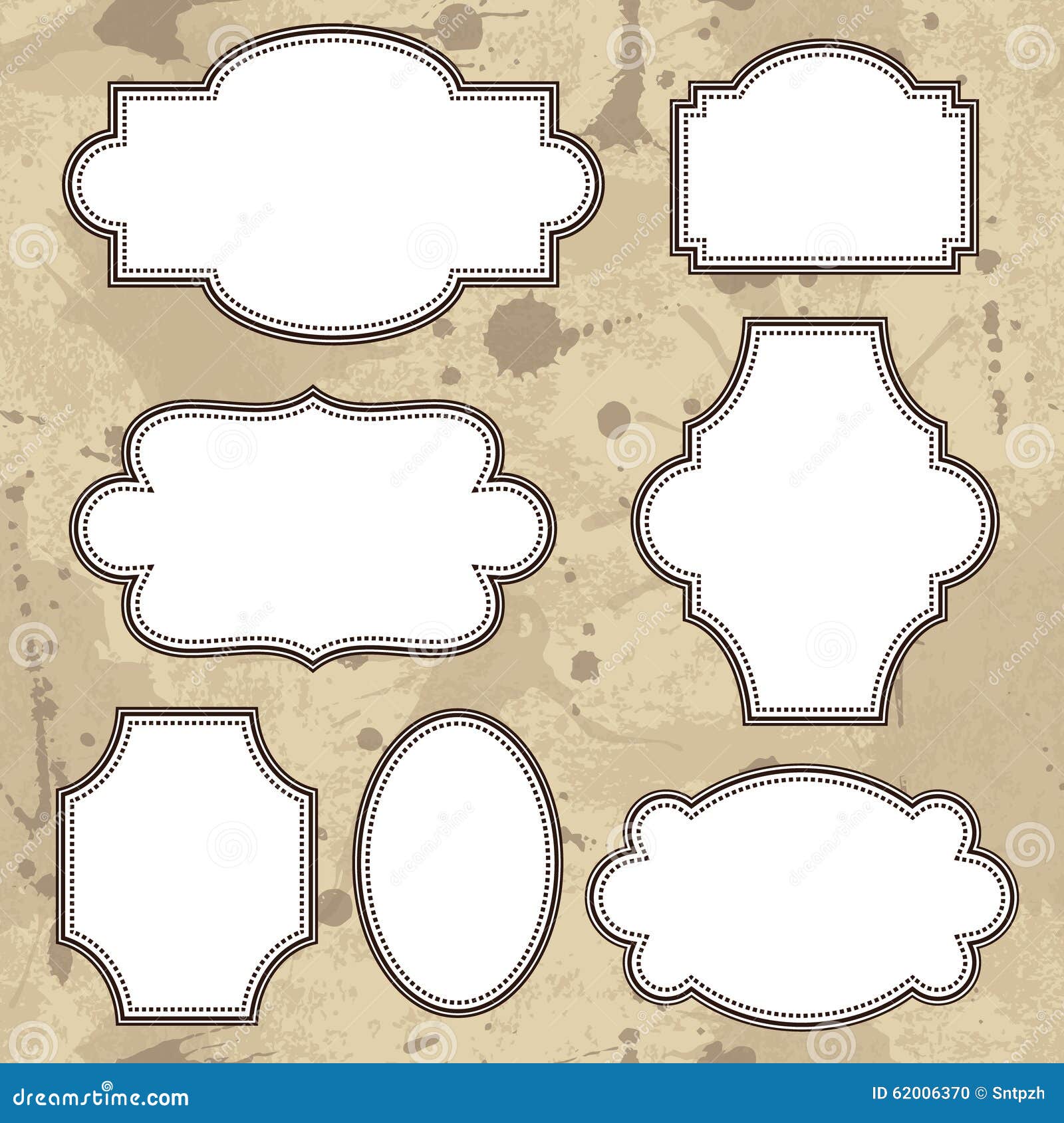 Vintage Round Frames Set. Vector Illustration Stock Vector ...