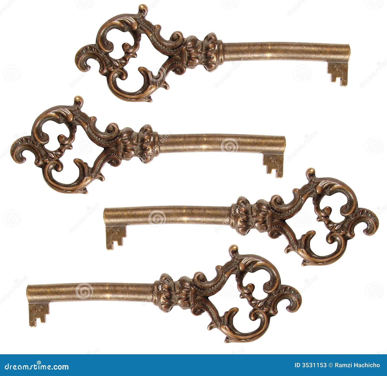 Vintage royal keys stock image. Image of rust, aged, ornate - 3531153