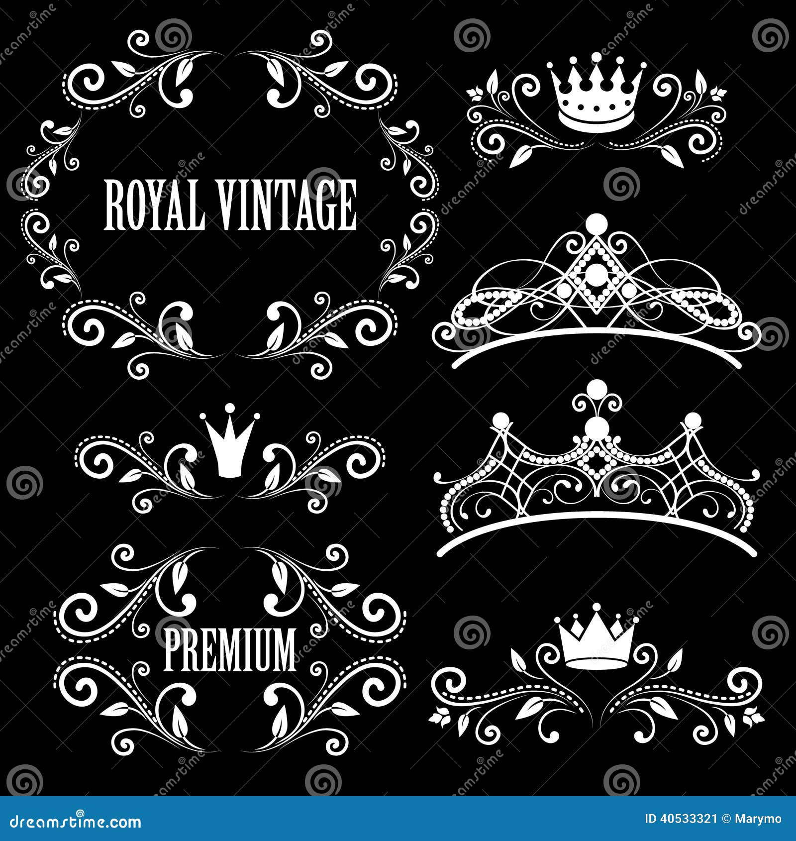 Vintage Royalty Frames Crowns Stock Illustrations – 23 Vintage Royalty ...