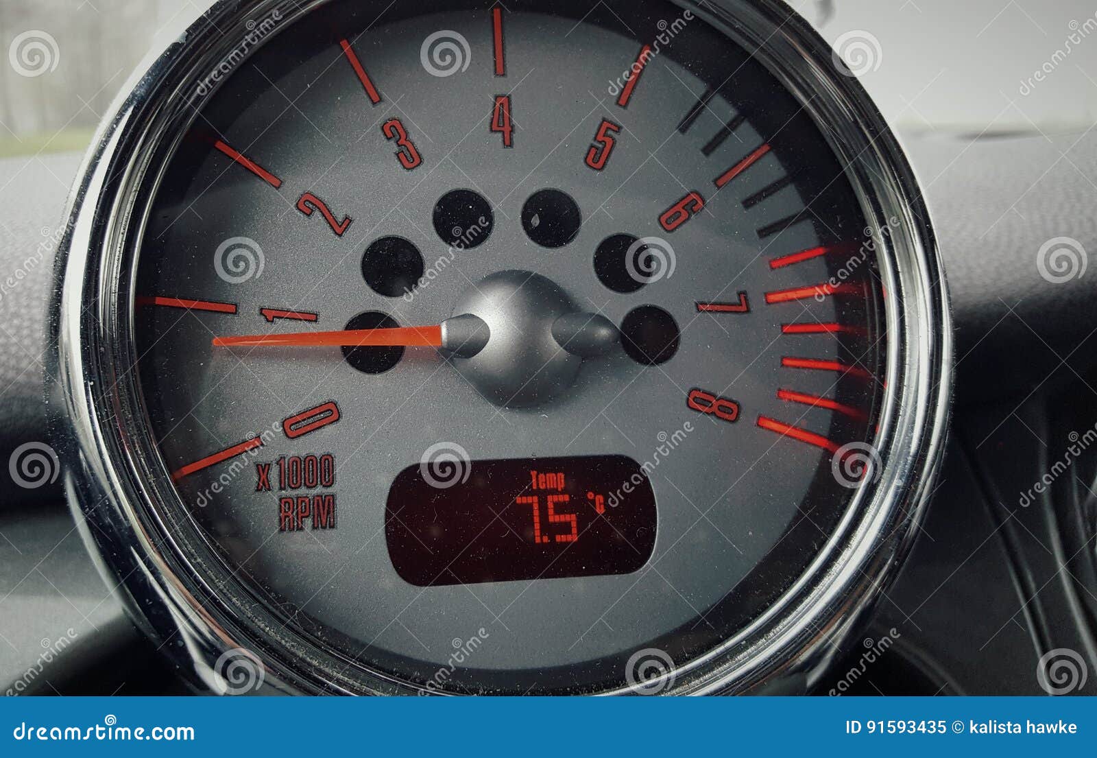 Vintage RPM Gauge stock image. Image of mini, effect - 91593435