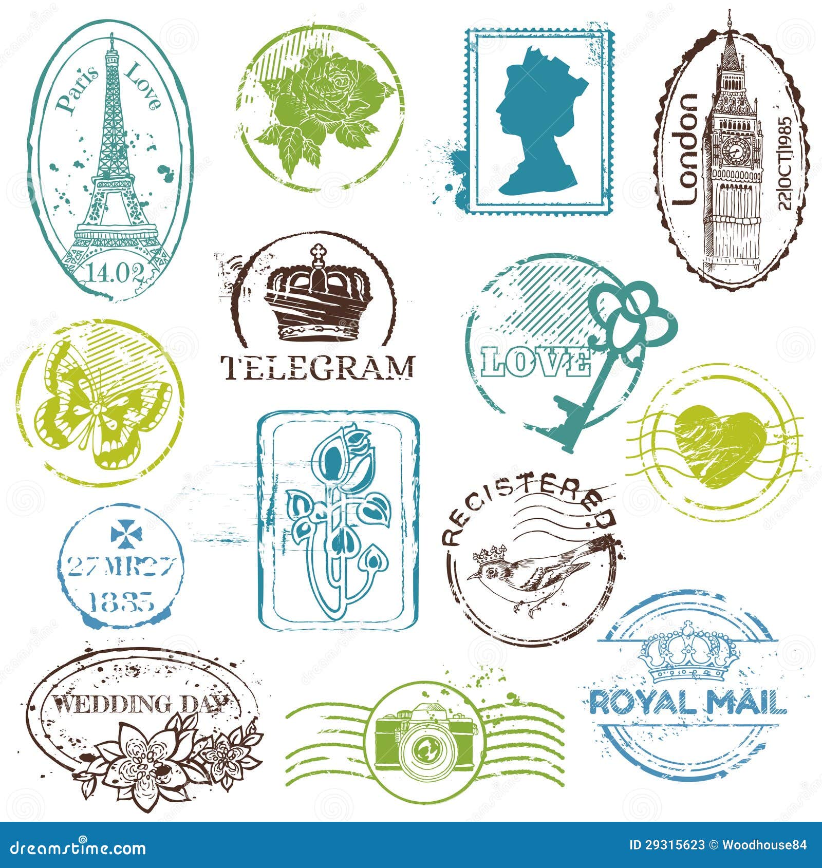 Rubber Stamp Font. Red Letters And Numbers Template Typography For ...