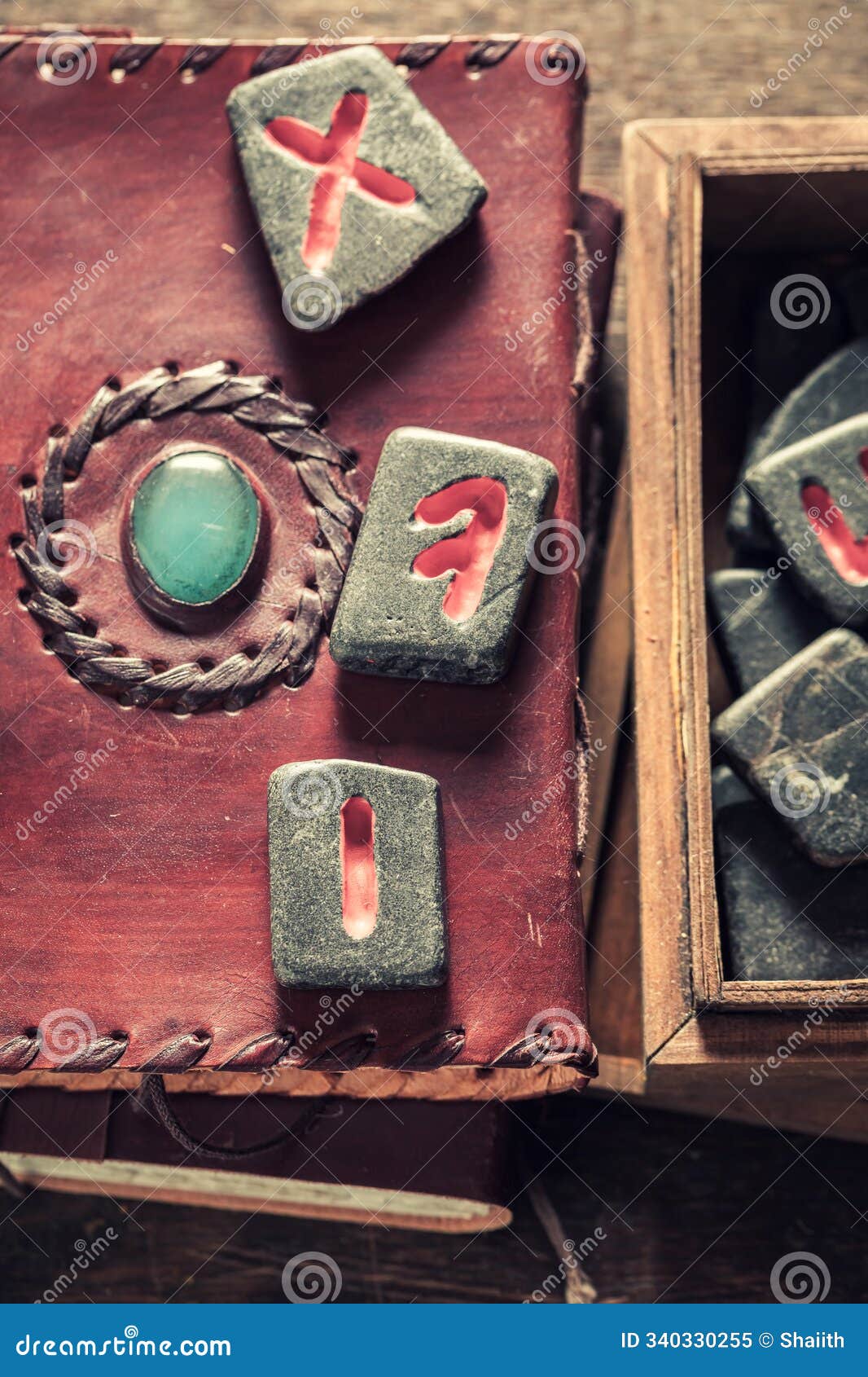 Rune Stones Using Old Celtic Language As a Mystical Background Stock ...