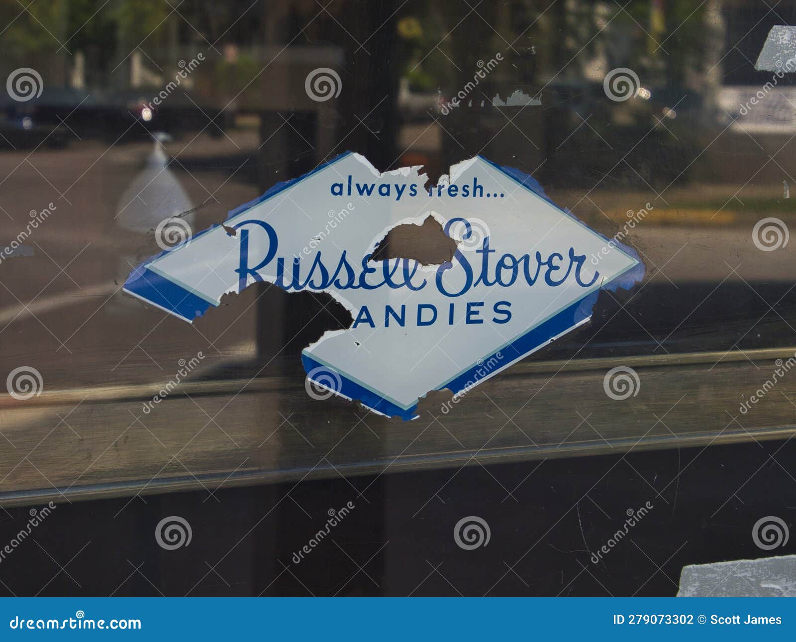 Vintage Russell Stover Candy Logo Decal Editorial Photography - Image ...