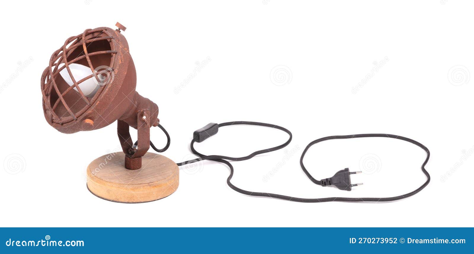 Vintage Rusted Floor Lamp, Isolated on White Stock Photo - Image of ...