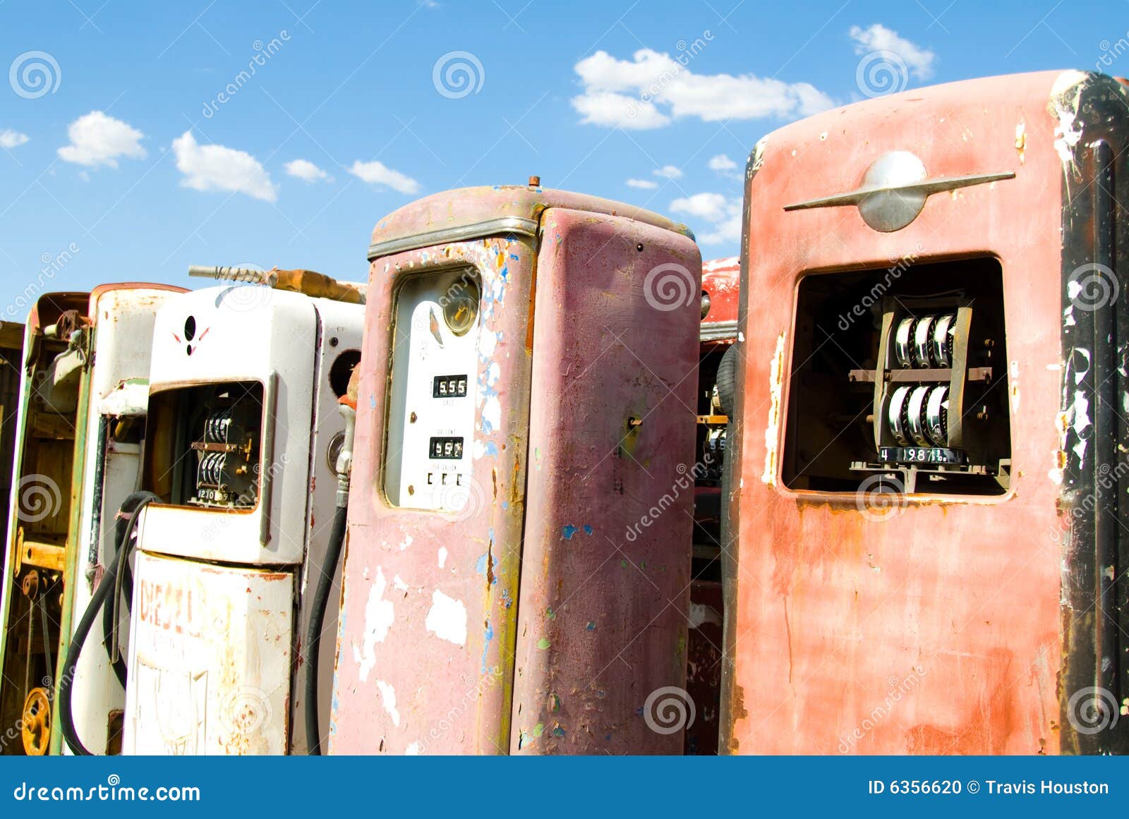 Vintage Rusted Gas Pumps stock photo. Image of pump, price - 6356620