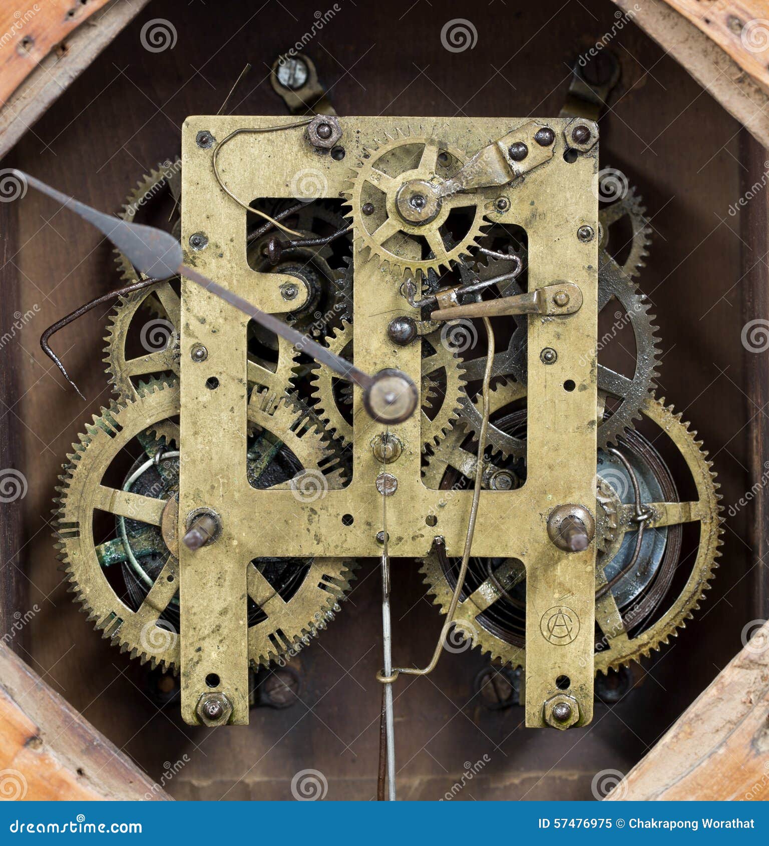 Vintage Rusty Antique Cog Clock. Royalty-Free Stock Photography ...