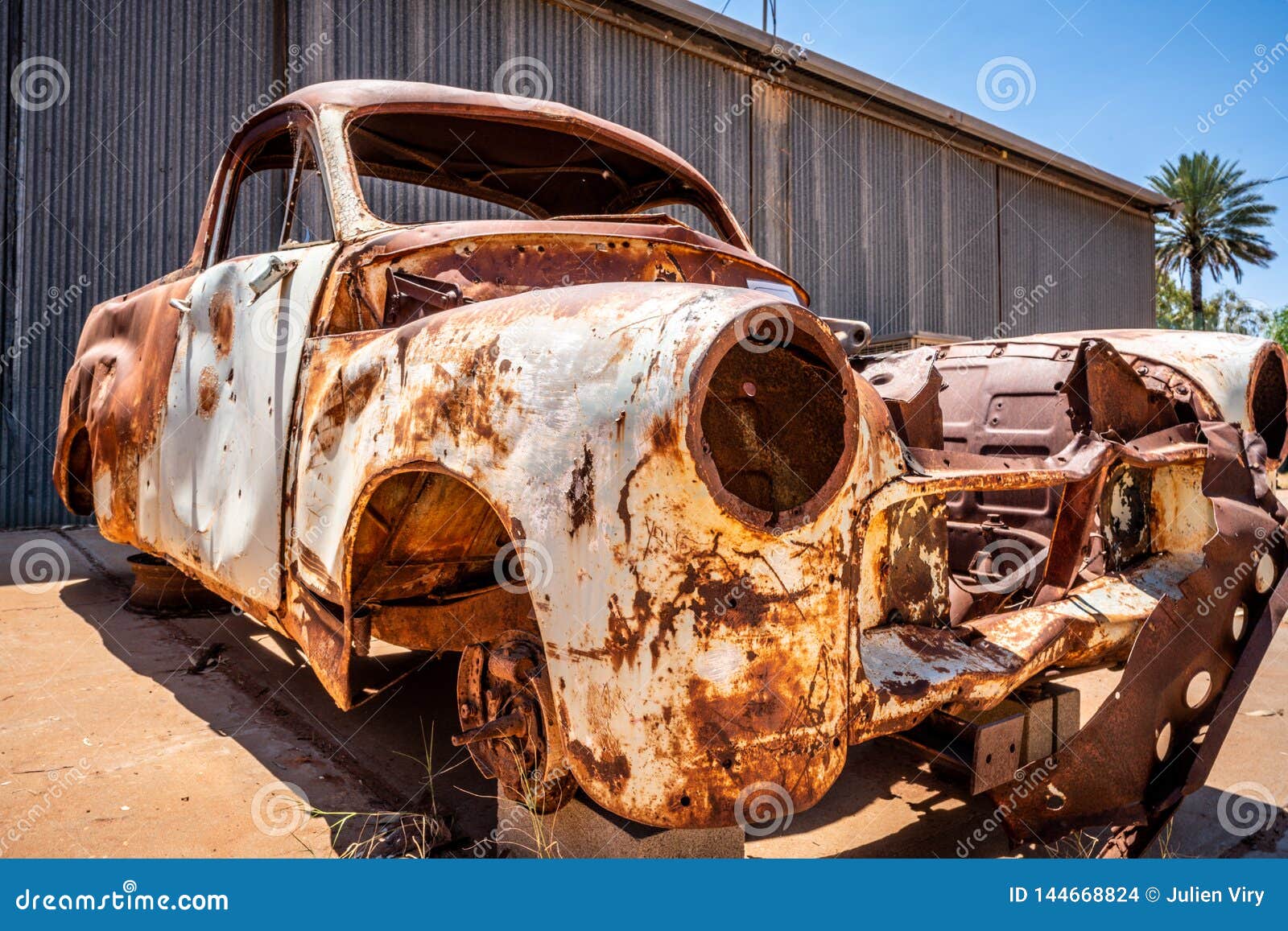 Vintage Rusty Car Wreck in Australian Red Centre Stock Photo - Image of ...