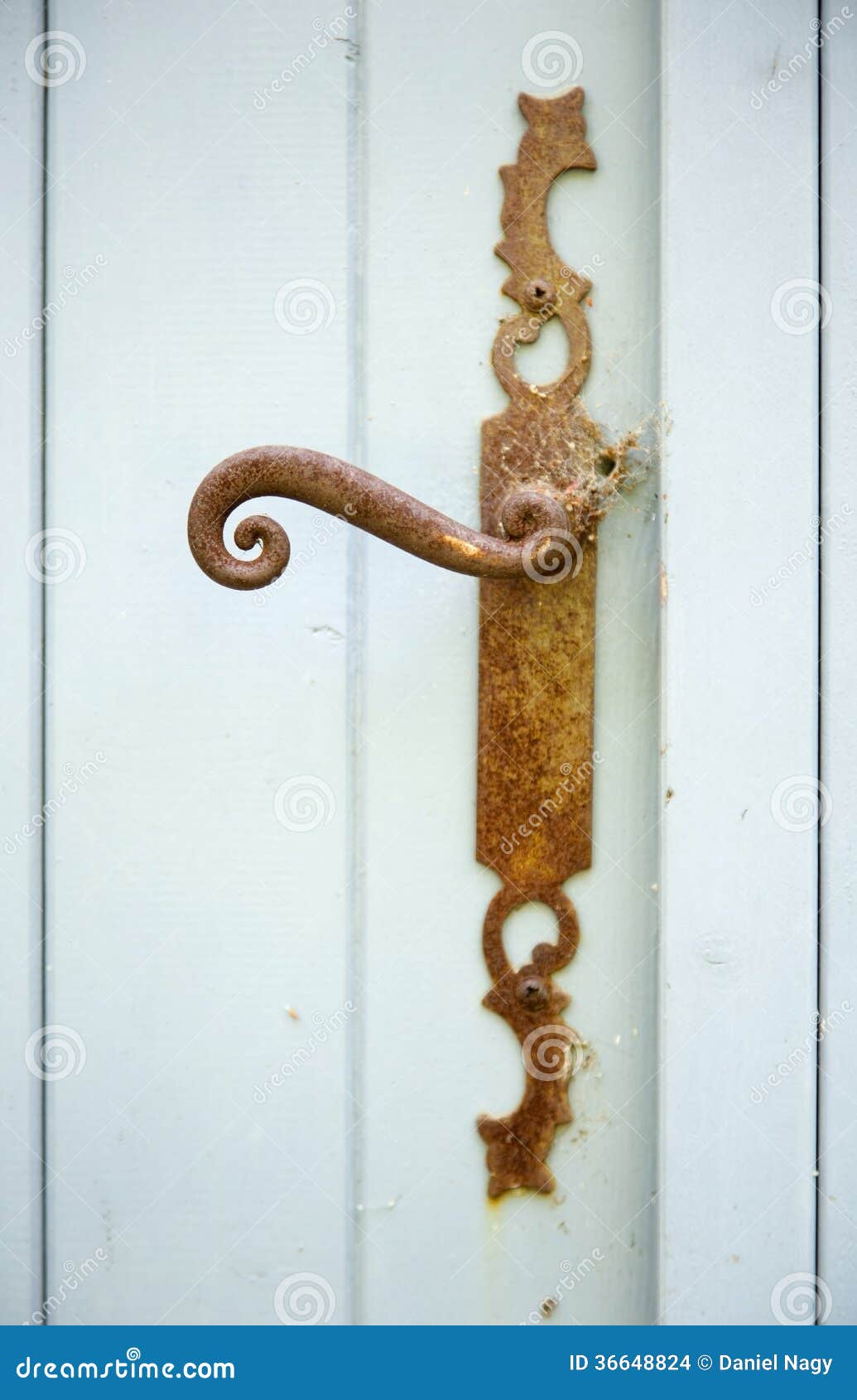 Vintage, rusty door handle stock photo. Image of decor - 36648824