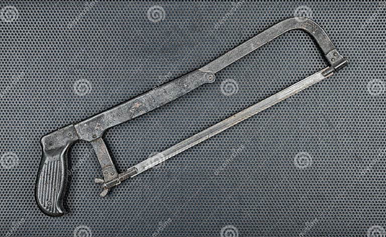 Vintage rusty hacksaw stock image. Image of antique, blade - 78033275