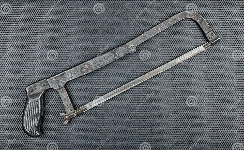 Vintage rusty hacksaw stock image. Image of antique, blade - 78033275
