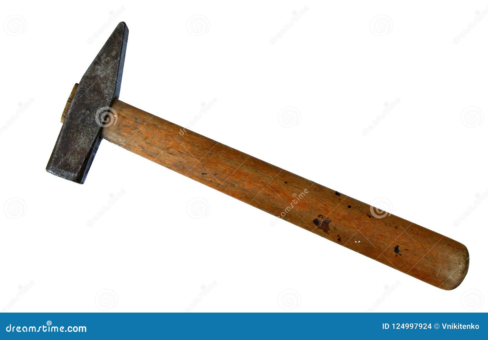 Vintage rusty hammer stock photo. Image of wood, retro - 124997924